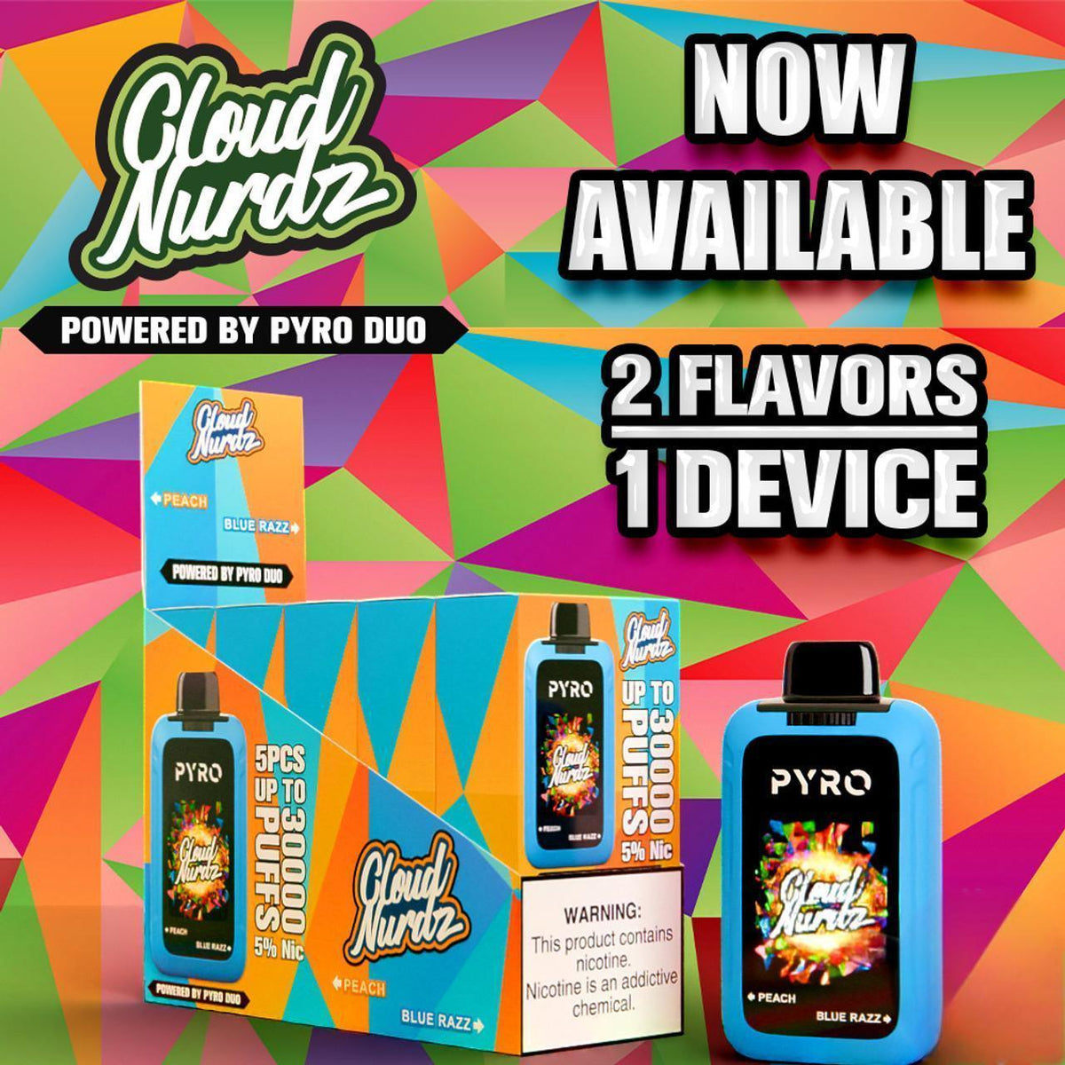 Cloud Nurdz X Pyro Duo 30K Puffs Disposable Vape | My Vpro