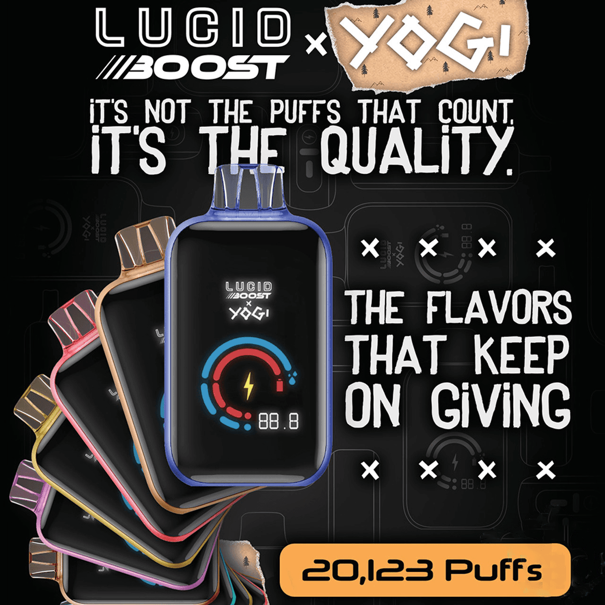 Lucid Boost x Yogi 20K Puffs Disposable at MyVPro