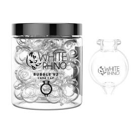 White Rhino Bubble V2 Glass Carb Cap | MyVPro.com